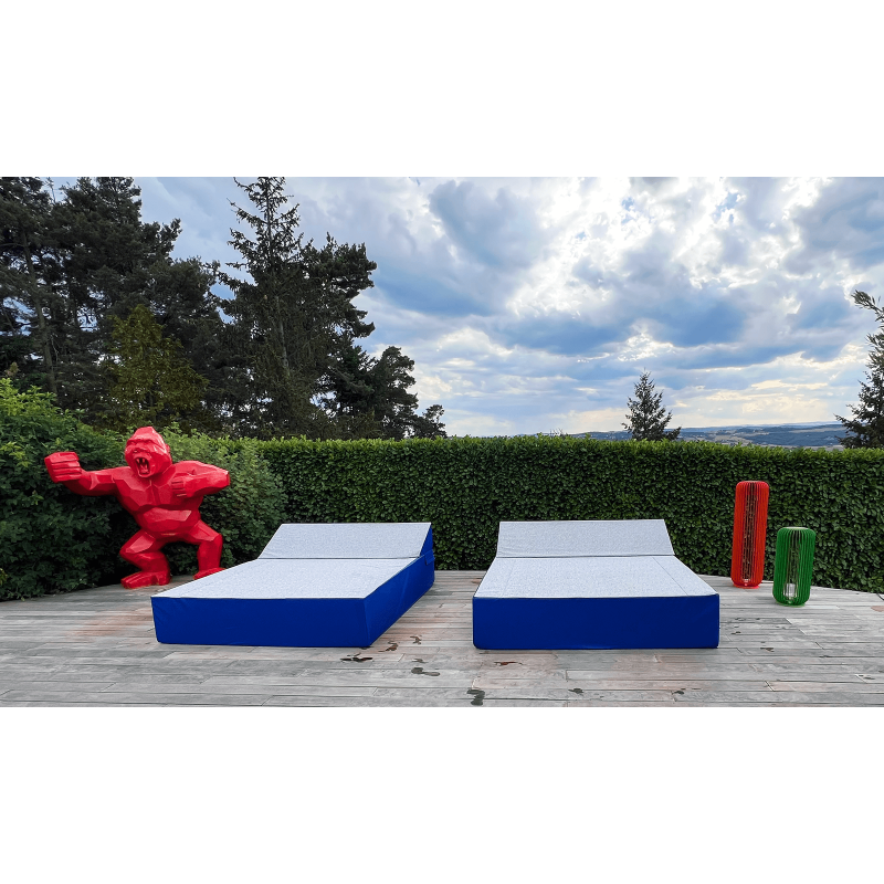 Bed plage&piscine en bicolore et bi matière, configurable